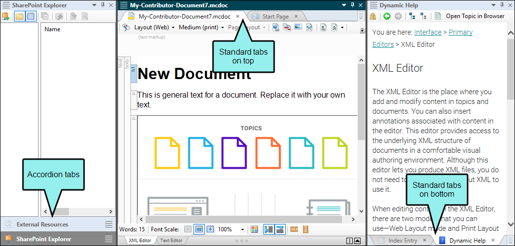 Touring the Workspace